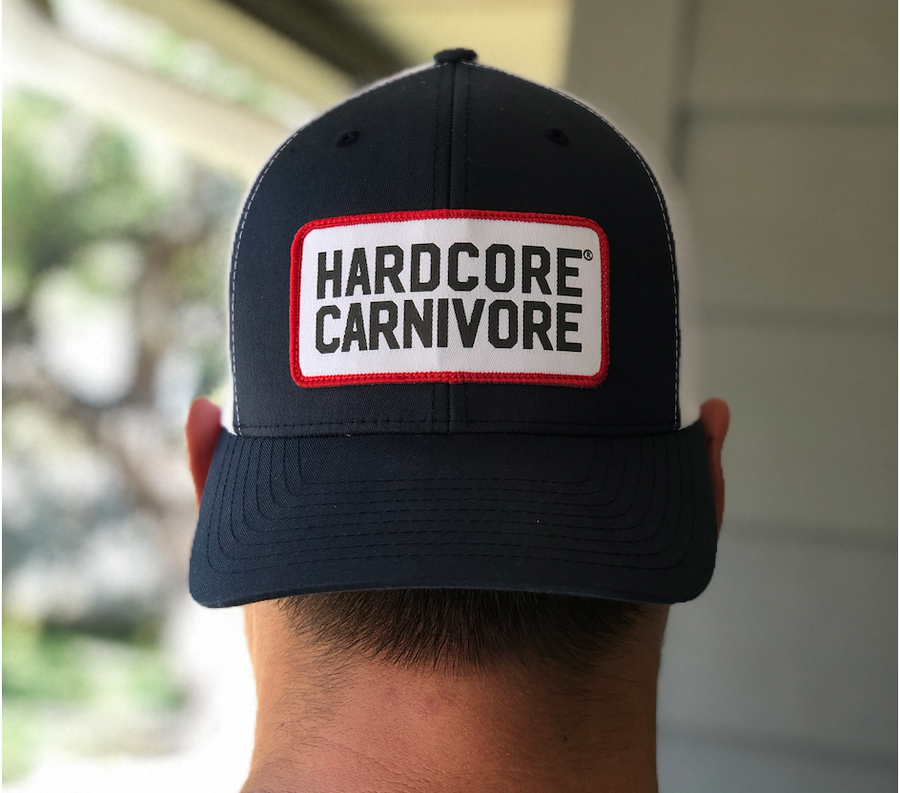 Hardcore Carnivore Patriot navy patch logo cap