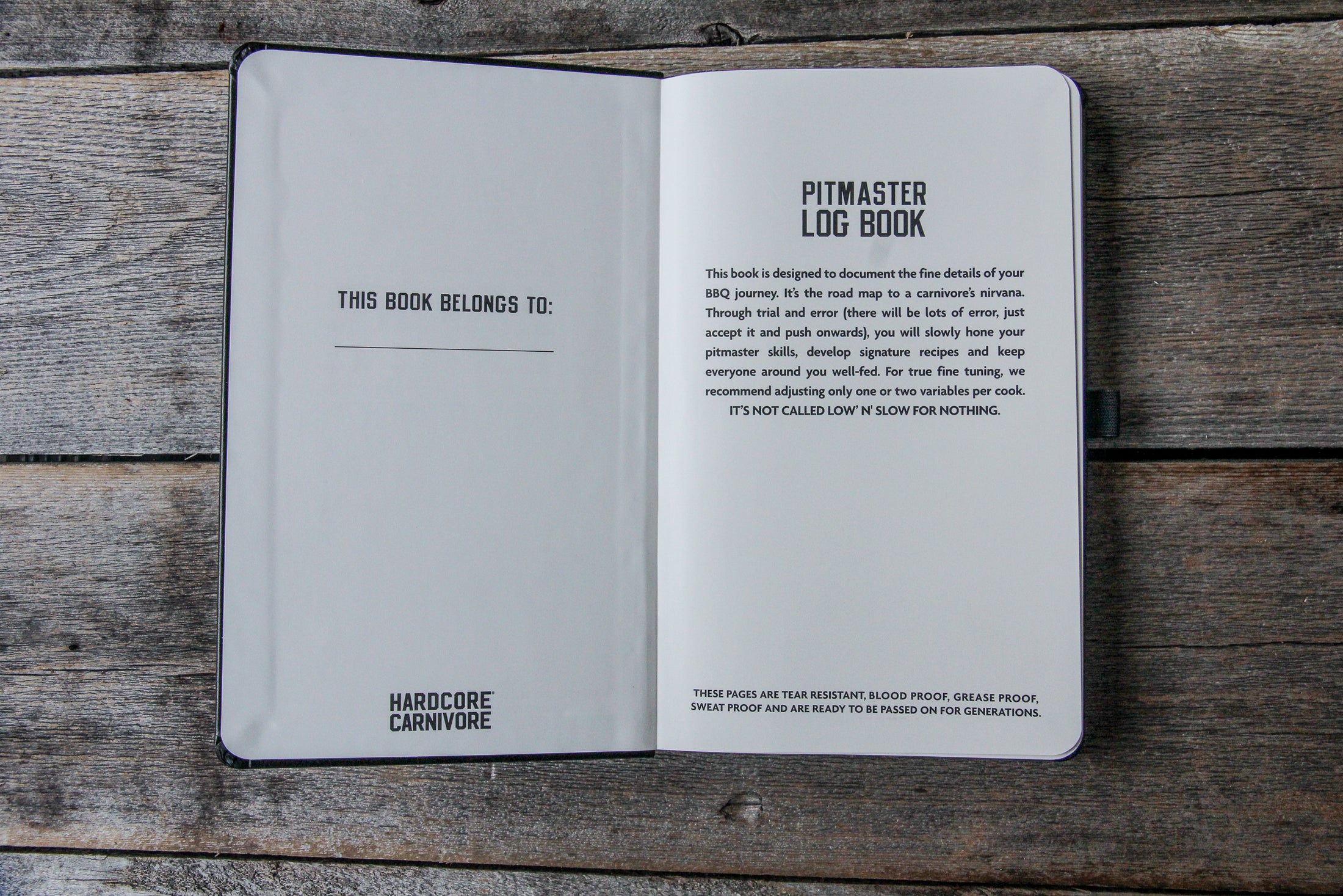 Pitmaster Log Book with blank recipe templates – Hardcore Carnivore